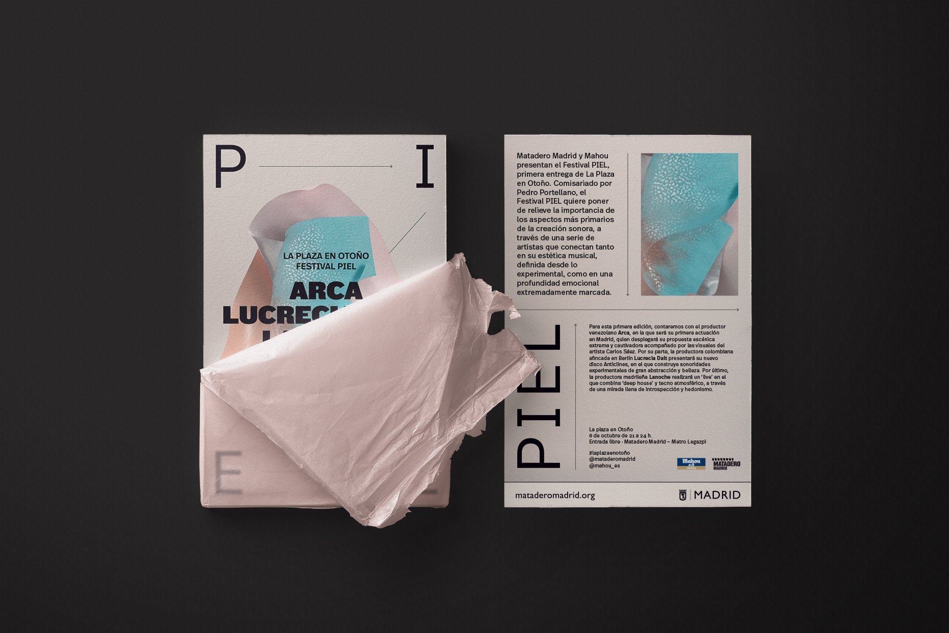 La identidad visual del Festival PIEL diseñada por Rebeka Arce junto a ...