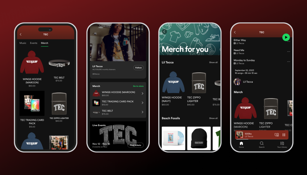 Spotify lanza un punto de venta de merchandising dentro de su aplicación - 25 Gramos | 25 Gramos